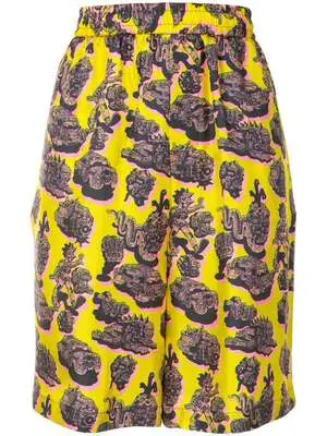 Stella McCartney Timothy Printed Silk Shorts