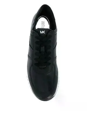 Michael Kors Leather Lace-up Sneakers - Black