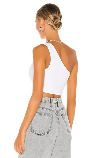 Susana Monaco One Shoulder Crop Top - Sugar