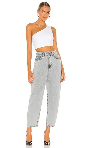 Susana Monaco One Shoulder Crop Top - Sugar