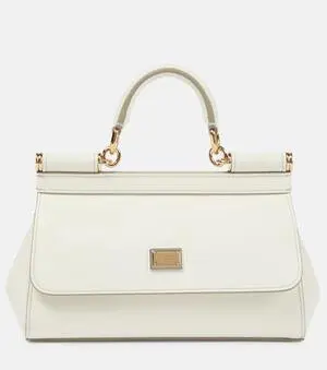 Dolce & Gabbana Dolce&Gabbana Sicily Small Leather Shoulder Bag White