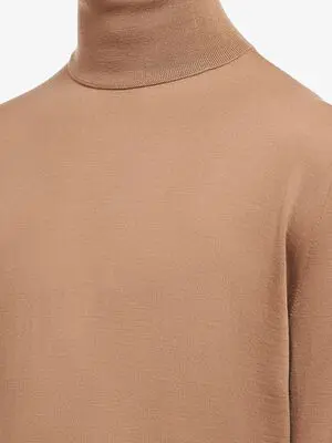 Prada Virgin Wool High-neck Jumper - Brown