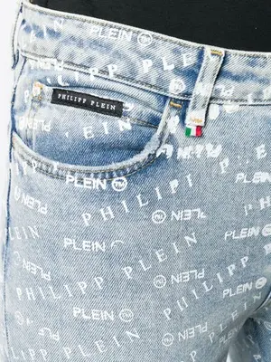 Philipp Plein Logo Print Jeans