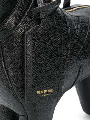 Thom Browne Zebra Pebbled Leather Tote Bag