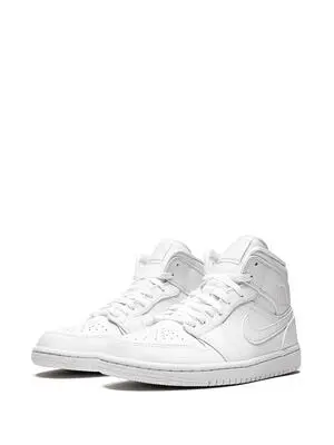 JORDAN Air 1 Mid Triple Sneakers - White