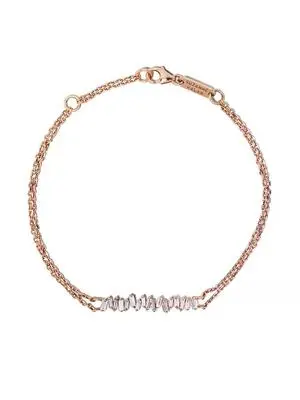 SUZANNE KALAN 18kt Rose Gold Diamond Bracelet - Pink