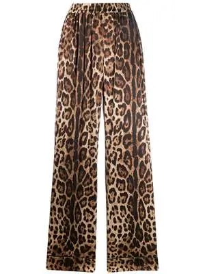 Dolce & Gabbana Leopard-print Trousers - Neutrals