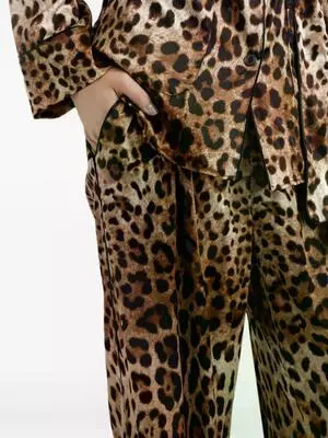 Dolce & Gabbana Leopard-print Satin Pajama Bottoms