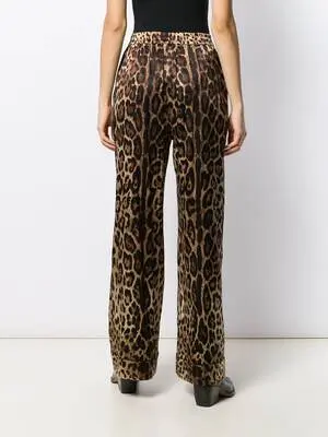 Dolce & Gabbana Leopard-print Trousers - Neutrals