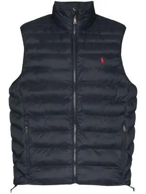 Polo Ralph Lauren Logo-embroidered Puffer Gilet - Blue