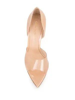 GIANVITO ROSSI Bree 105mm Patent Leather Pumps - Neutrals