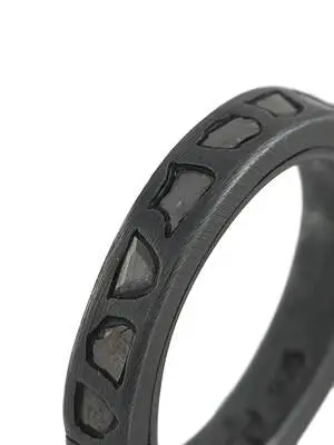 PARTS OF FOUR Diamond Band Ring - Black