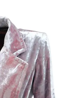 ANN DEMEULEMEESTER Wrap Velvet Long Dust Coat W/ Belt