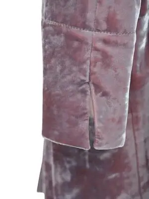 ANN DEMEULEMEESTER Wrap Velvet Long Dust Coat W/ Belt