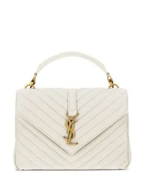 Saint Laurent Leather Shoulder Bag - Neutrals