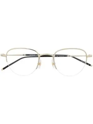 Montblanc Half-rim Round Frame Glasses - Gold