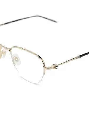 Montblanc Half-rim Round Frame Glasses