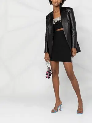 Philipp Plein Crystal-stripe Trim Pencil Skirt