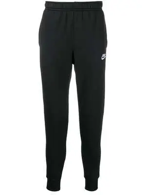 Nike Sportswear Club /white Fleece Track Pants - Black