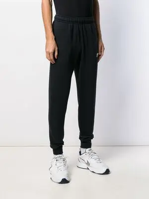 Nike Sportswear Club /white Fleece Track Pants - Black
