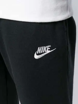 Nike Sportswear Club /white Fleece Track Pants - Black