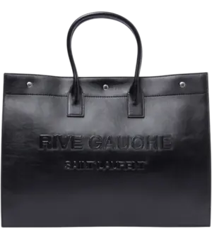 Saint Laurent Rive Gauche Leather Tote - Black