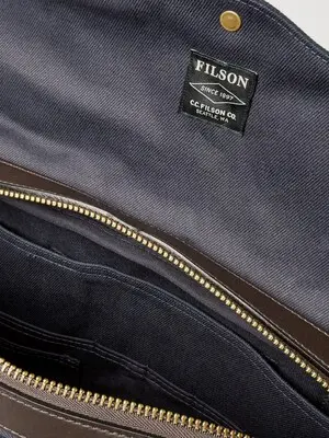 Filson Original Leather-trimmed Twill Briefcase