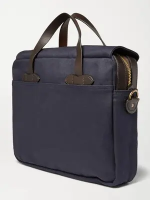 Filson Original Leather-trimmed Twill Briefcase