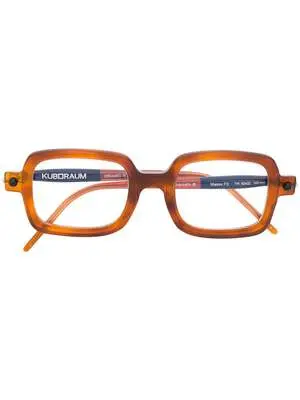 KUBORAUM Square Frame Glasses - Brown