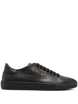 Axel Arigato Clean 90 Crocodile-embossed Sneakers Black