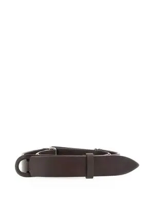 ORTIGNI Leather Belt - Brown
