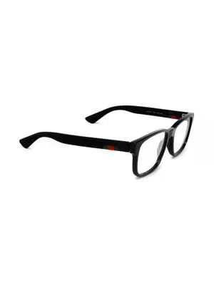 Gucci Web Stripe Square Frame Glasses - Black