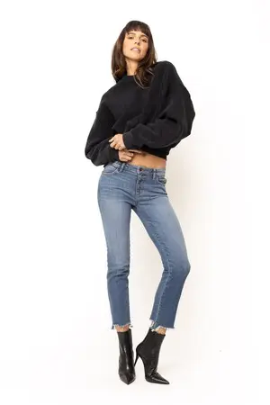 SIWY Lynn Mid-rise Straight Leg Jeans