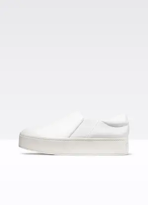 Vince Vince Warren Leather Slip-On Sneakers With Platform Sole Brown