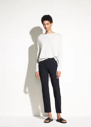 Vince Vince Bobbi High-Rise Stitch-Seam Ponte Legging Blue