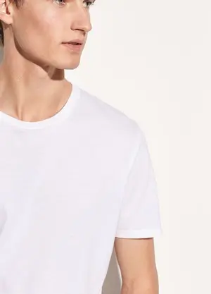 Vince Men's Pima Cotton Crew Neck T-shirt White