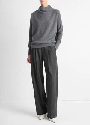 VINCE Vince Plush Cashmere Funnel-Neck Sweater