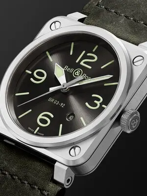 BELL & ROSS Br 03-92 Automatic Stainless Steel Watch With Anthracite Dial