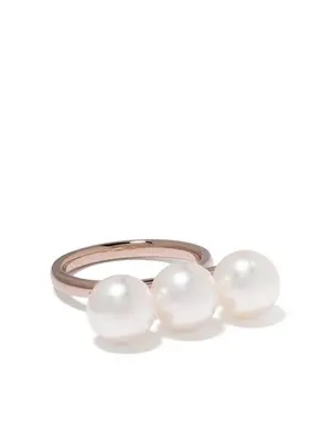 TASAKI 18kt Rose Gold Akoya Pearl Ring - Pink