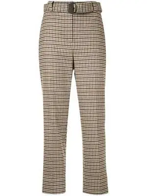 Brunello Cucinelli Checked Cropped Trousers