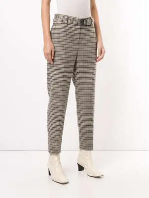 Brunello Cucinelli Checked Cropped Trousers