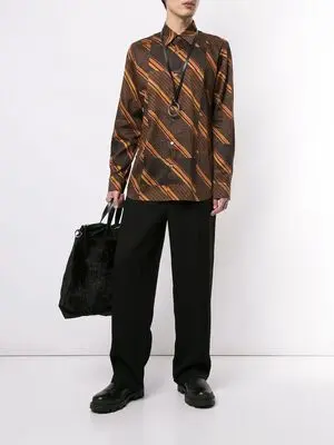 PORTS V Mixed-print Shirt