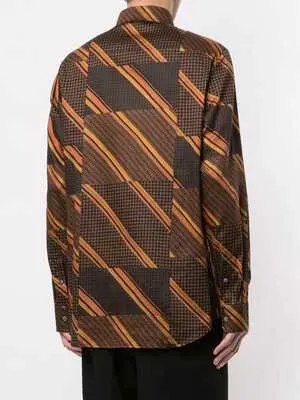 PORTS V Mixed-print Shirt
