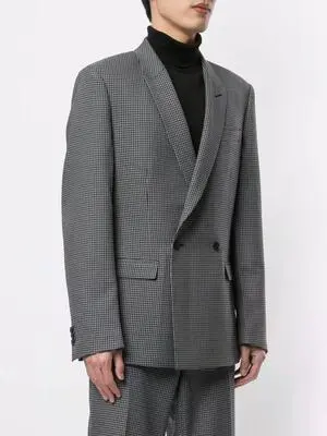 PORTS V Pied-de-poule Double-breasted Blazer