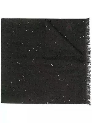 Brunello Cucinelli Sequin-embellished Scarf Grey