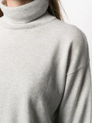 Brunello Cucinelli Cashmere Mock-neck Jumper - Grey