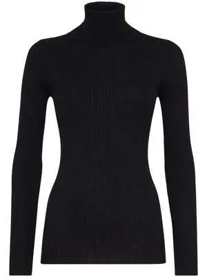 Brunello Cucinelli Roll-neck Ribbed Jumper