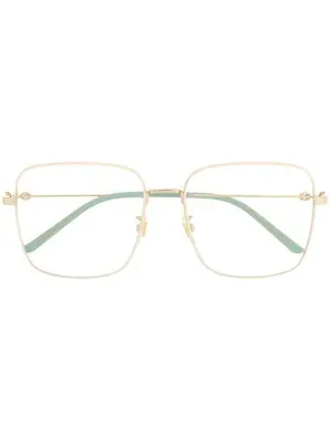 Gucci Square Frame Eyeglasses - Gold