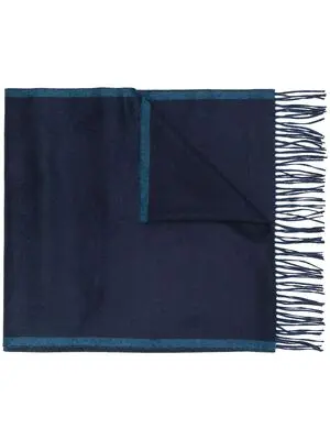 FERRAGAMO Fringed Scarf - Blue