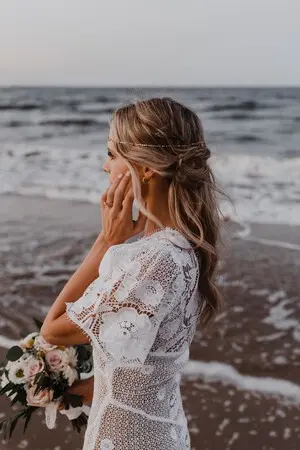 Miguelina Elora Hibiscus Lace One-shoulder Dress
